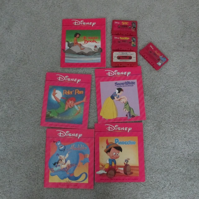 WALT DISNEY STORYTELLER Read Along Lot 14 Tapes & 28 Books, Travel Case ...