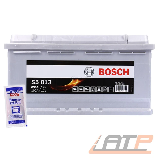 BOSCH CAR BATTERY 12V 100Ah STARTER BATTERY 830A INK LIQUI MOLY BATTERY ...
