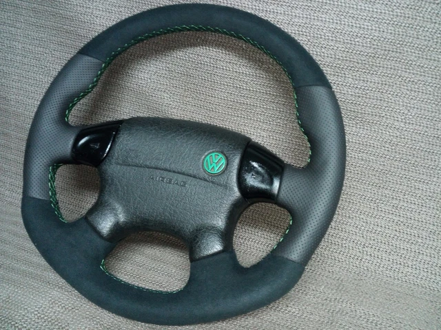 SPORT LENKRAD VW Golf III 3 Polo 6N Passat B4 mit Airbag Neu Beziehen ...