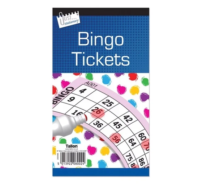 600 BINGO GAME Single Ticket Card Flyer Pads Book 100 Sheet Security ...