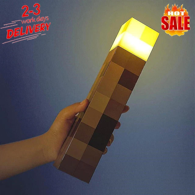 FOR MINECRAFT GAME Torch Wall Lamp Desk Night Light Bedroom Led ...