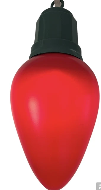 LARGE JUMBO CHRISTMAS Light Bulb Blow Mold Red 14” Tall Battery ...