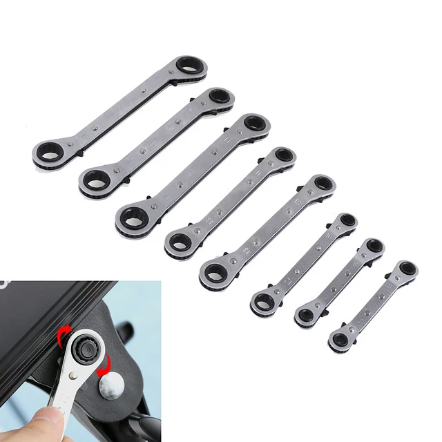 6-21MM METRIC OFFSET Torque Wrench Set Double Ratchet Wrench Spanner ...
