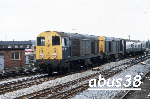 35MM ORIGINAL Railway Colour Slide of Class 20 20075 at Derby . (366) £ ...