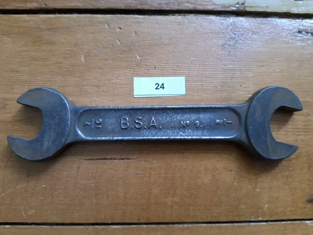 VINTAGE BSA / B.S.A. No 9 Open Ended Spanner 7/16" x 1/2" Whitworth ...