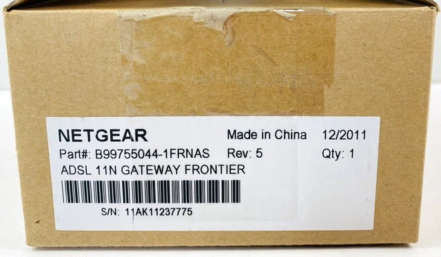 NETGEAR B99755044-1FRNAS ADSL 11N Gateway Frontier Router Model 7550 ...