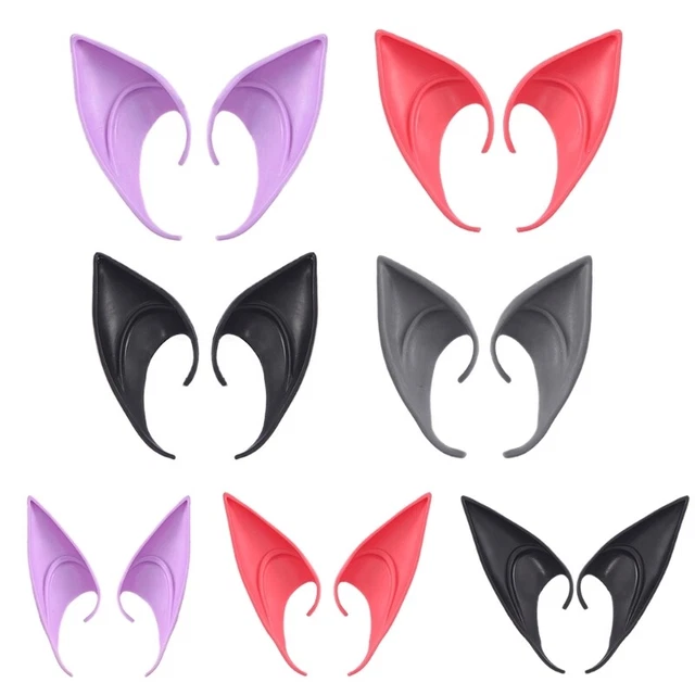 1 PAIR EARS Long Vampires Fairy Ears Soft Pointed Masquerade Elven Ears ...