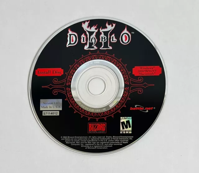 DIABLO II - Install Disc - No Key Included - Windows 2000/98/95/NT ...