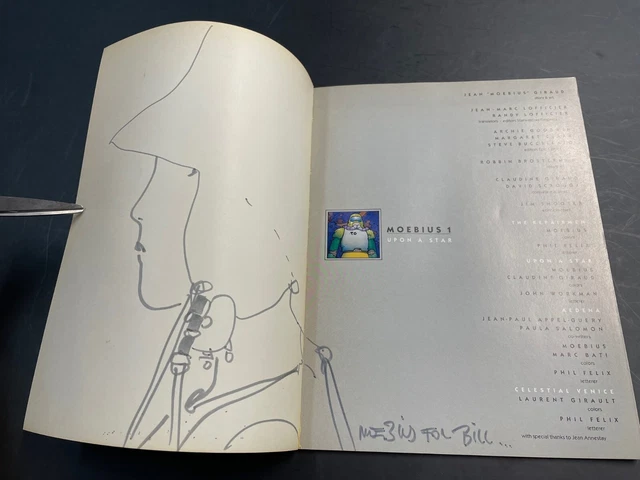 MOEBIUS SKETCH AND Signature en Moebius 1 ! Romans graphiques épiques ...