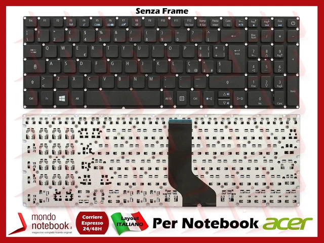 ITALIAN KEYBOARD FOR Notebook ACER Aspire ES1-572 ES1-732 £16.82 ...