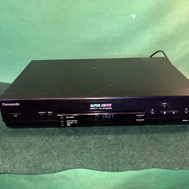 PANASONIC NV-HV61EB VHS SUPERDRIVE S-VHS VCR Video Player + Scart Lead ...