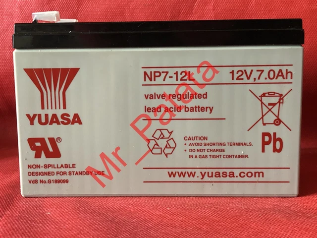 YUASA NP7-12L SEALED Lead Battery Batteria al piombo 12V 7Ah NUOVE EUR ...