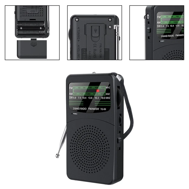 SLEEK DESIGN MULTI Band Reception Portable AM FM SW Radio for All Ages ...
