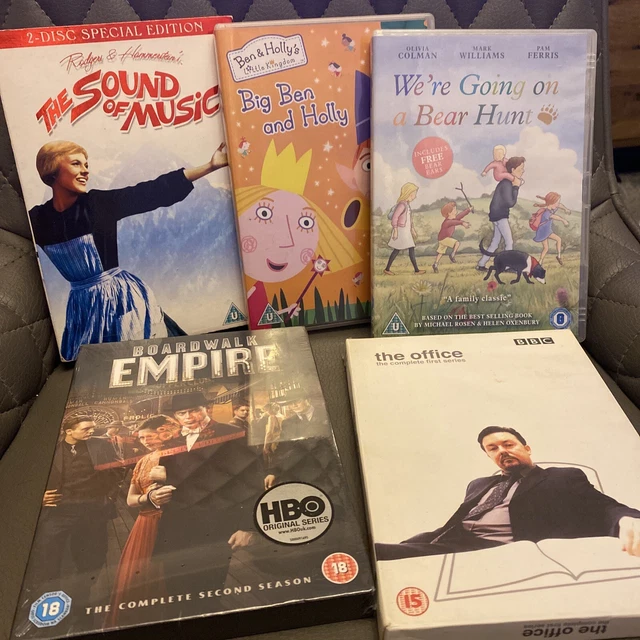 MIXED DVD BUNDLE Office Boardwalk Empire Sound Of Music Bear Hunt Ben ...