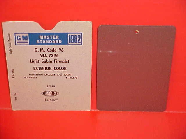 1982 CADILLAC ELDORADO DEVILLE FLEETWOOD BROUGHAM SEVILLE 4x6 CODE PUCE ...