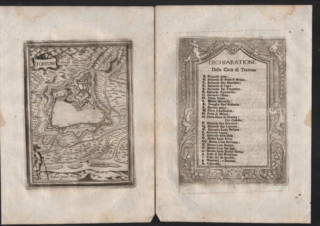 TORTONA PIEMONTE ITALIA Italie Sesti Map Engraving Stampa 1707 EUR 112 ...