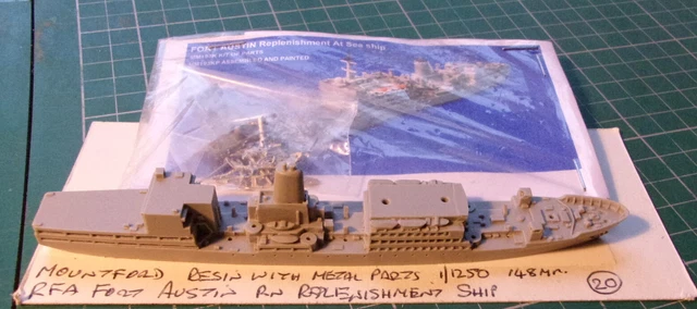 RFA FORT AUSTIN RN Replenishment Vessel by Mountford, Scale 1/1250 Ship ...