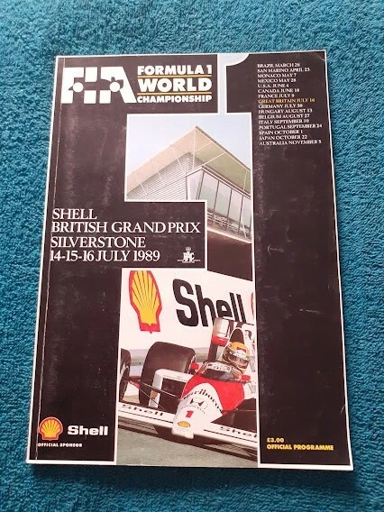 1989 BRITISH GRAND Prix. Silverstone. Official Large Programme. with ...
