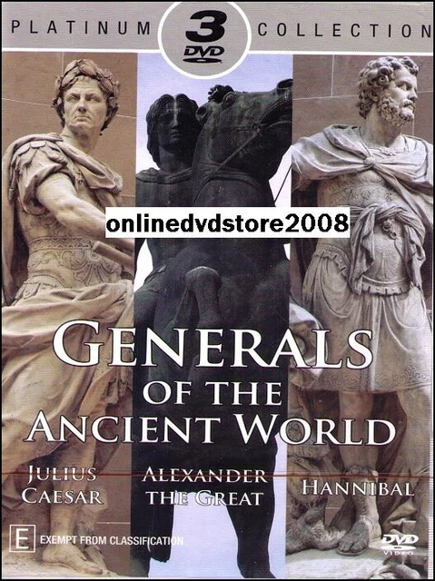 GENERALS ANCIENT WORLD JULIUS CAESAR ALEXANDER The GREAT HANNIBAL (3DVD ...