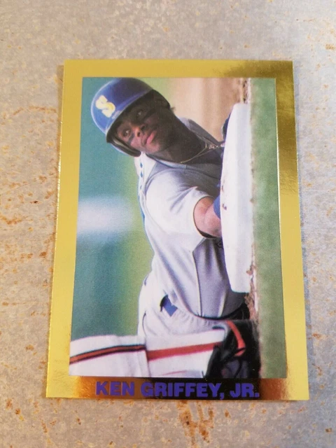 KEN GRIFFEY JR Seattle Mariners 1991 Gold Border coulissant dans ...