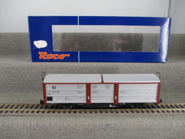 ROCO SPUR H0 67776 Güterwagen Schiebewand-/dachwagen der DB in OVP EUR ...