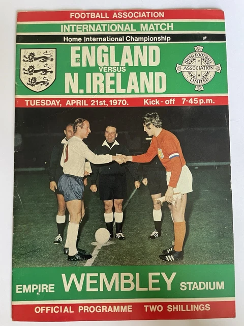 ENGLAND V NORTHERN Ireland Official football Programme 1970 £3.28 ...