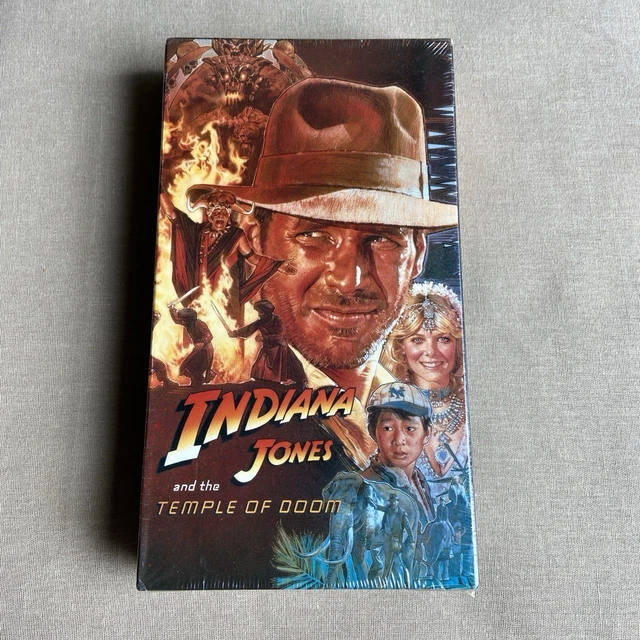 INDIANA JONES & Temple of Doom (2) (VHS 1984 NEW) Harrison Ford Steven ...