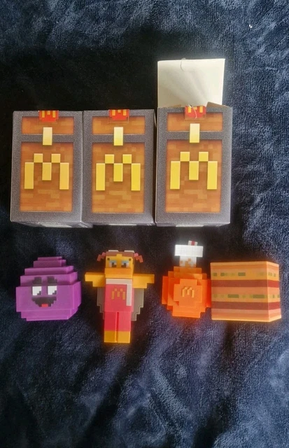 MCDONALDS MINECRAFT ADULT Happy Meal Collectible Toys - 4 Opened And 2 ...