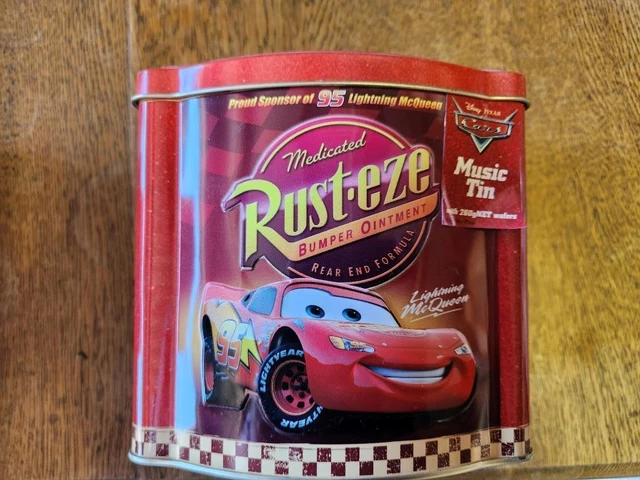 DISNEY PIXAR CARS SALE*** Medicated Rust Eze Bumper Ointment Music Box ...