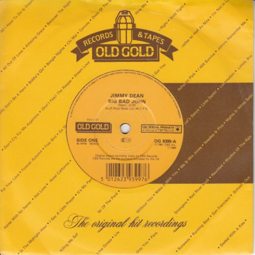 JIMMY DEAN - Big Bad John / Steel Men, 7", (Vinyl) £14.65 - PicClick UK