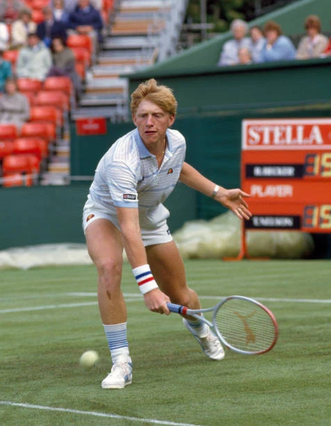 BORIS BECKER OF West Germany in action during the Stella Artois t - Old ...