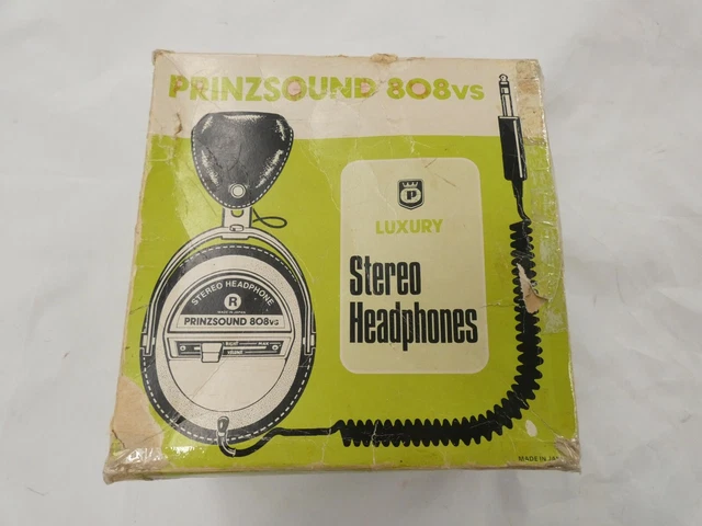 PRINZSOUND 808VS LUXURY Stereo Headphones made in Japan with coiled ...