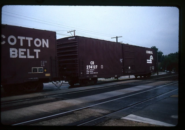 RAILROAD SLIDE - Conrail #274147 Box Car 1991 La Grange Illinois ...