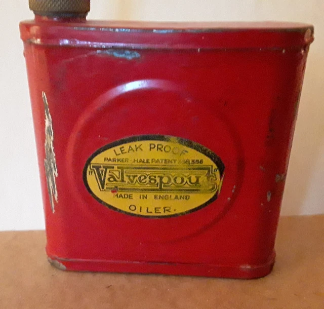 VINTAGE 1930’S PARKER-HALE Valvespout oiler tin /can / sign ...