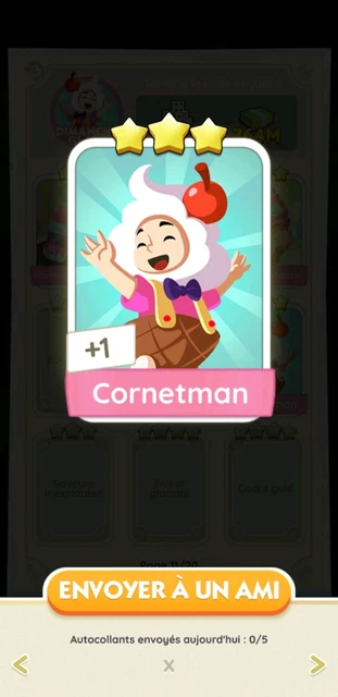 CORNETMAN CARTE 3 🌟🌟🌟 /Cone Malone Card Mon.opoly GO EUR 1,50 - PicClick FR