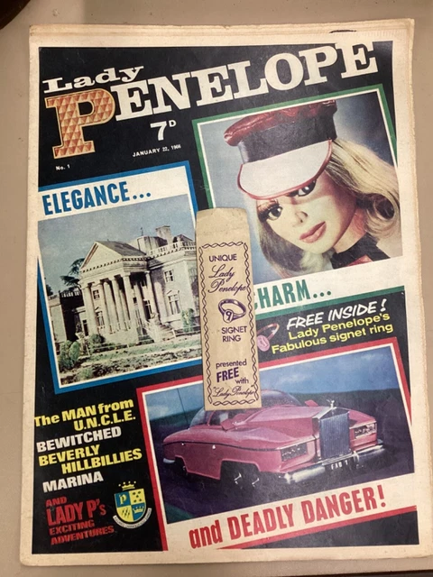 RARE 1966 THUNDERBIRDS Gerry Anderson lady Penelope comic No1 free gift ...