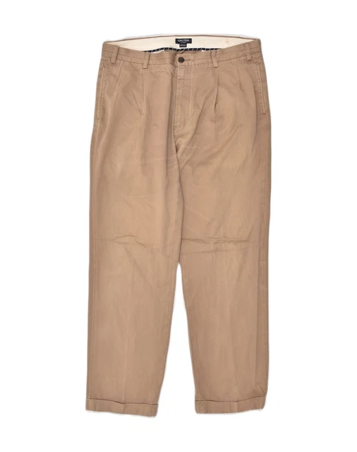 NAUTICA MENS PEGGED Chino Trousers W38 L32 Brown Cotton AF07 £6.50 - PicClick UK