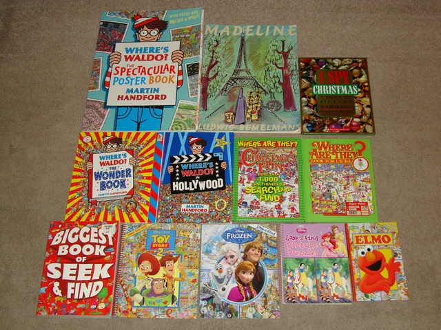 WHERE'S WALDO LOOK and Find I Spy Book Lot Spectacular Poster Madeline ...