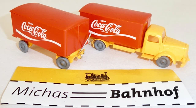 COCA COLA MERCEDES 5000 Naranja Rojo Tir Camión IMU Réplica Serie 1:87 ...
