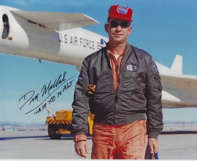 DON MALLICK NASA Pilot Test Pilot Signed REPRINT 8.5 x 11 Photo FREE ...