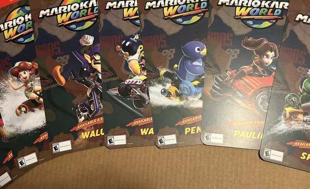 NINTENDO SWITCH 2 Mario Kart World Store Sign Display Set Of 7 Two ...