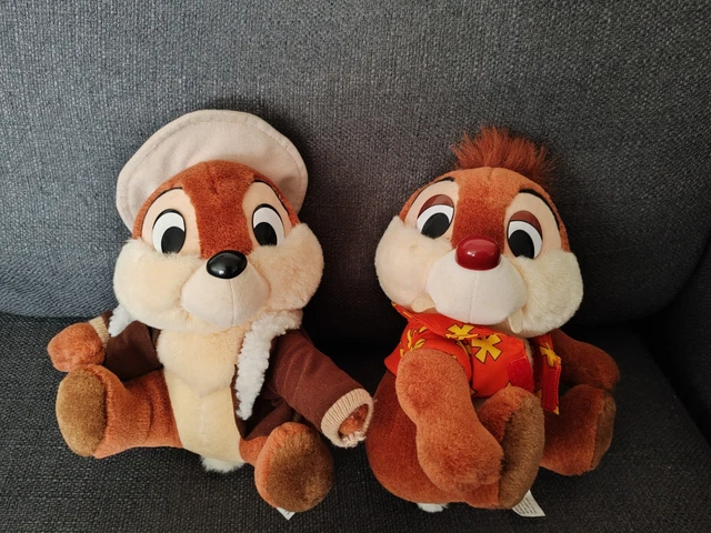 WALT DISNEY WORLD RESCUE RANGERS Chip and Dale 8” Vintage Soft Plush ...