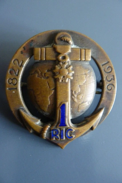 ORIGINAL MILITARY INSIGNIA 1st COLONIAL INFANTRY REGIMENT 1822 / 1936 ...