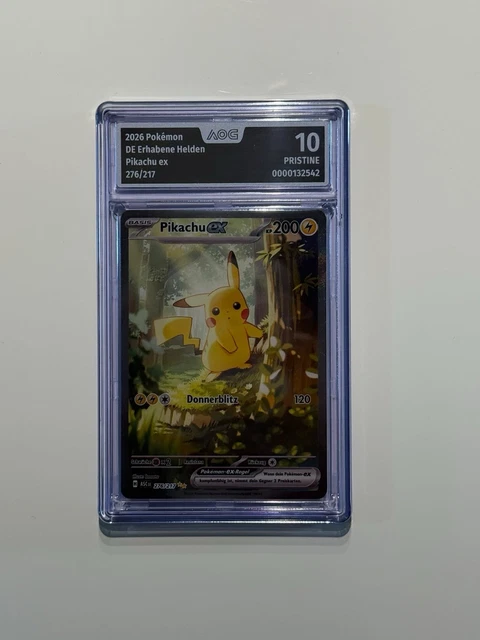 POKÉMON TCG PIKACHU ex 276/217 Die Erhabene Helden Holo DE AOG Pristine ...