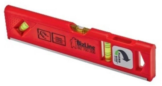 BIZLINE MAGNETIC TORPEDO LEVEL 250mm 3-Vials Horizontal, Vertical & 45 ...
