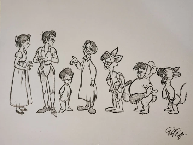 DISNEY PETER PAN character sheet Drawing/sketch signed animation £32.71 ...