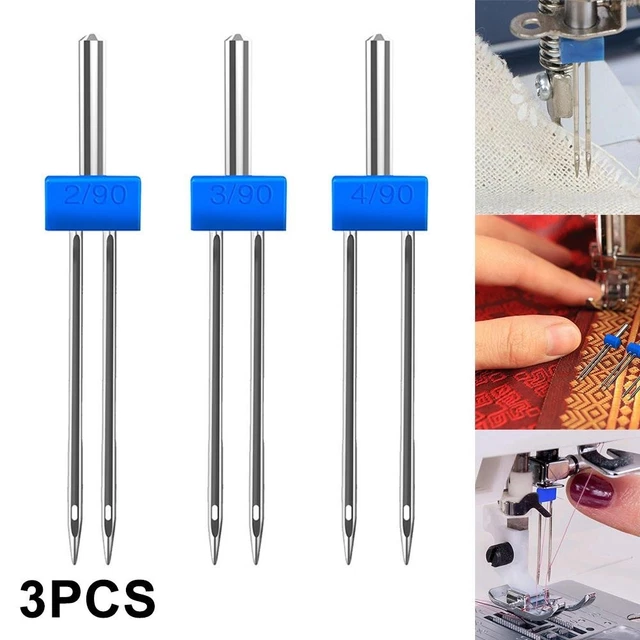 BRAND NEW TWIN Needles Stretch For Sewing Machine Long Lasting Parts ...