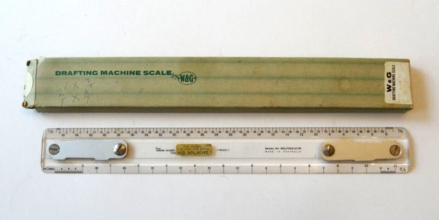 W&G WG/ODA12TR DRAFTING Machine Scale w/ Box - Made in Australia $39.99 ...