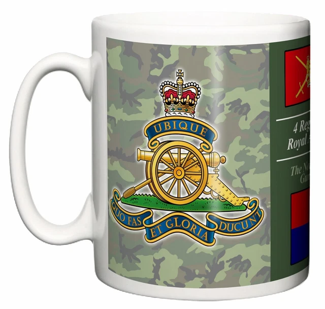 BRITISH ARMY SOLDIER 4 Regiment Royal Artillery Badge TRF Tea Coffee ...