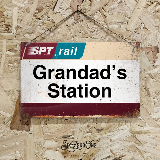 PERSONALISED SPT RAILWAY Train Station Metal Sign Landscape Platform ...